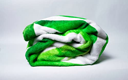 Giant Serene Palm Leaf Blanket - Large Leaf Shaped Blanket 90''x76'' Soft Plush Plant Shaped Throw Blanket Palm Leaf Blanket Shape Design Decorative for Couch Sofa Or Bed, White, Green