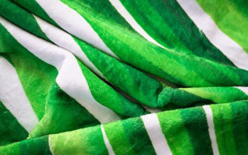 Giant Serene Palm Leaf Blanket - Large Leaf Shaped Blanket 90''x76'' Soft Plush Plant Shaped Throw Blanket Palm Leaf Blanket Shape Design Decorative for Couch Sofa Or Bed, White, Green