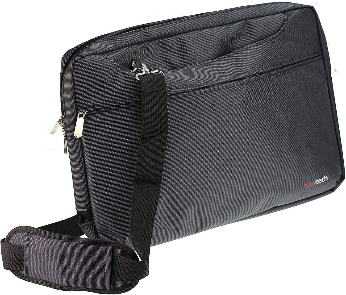 Navitech Black Sleek Premium Water Resistant Laptop Bag - Compatible With HP Spectre x360 15-eb0003na 15.6" Laptop