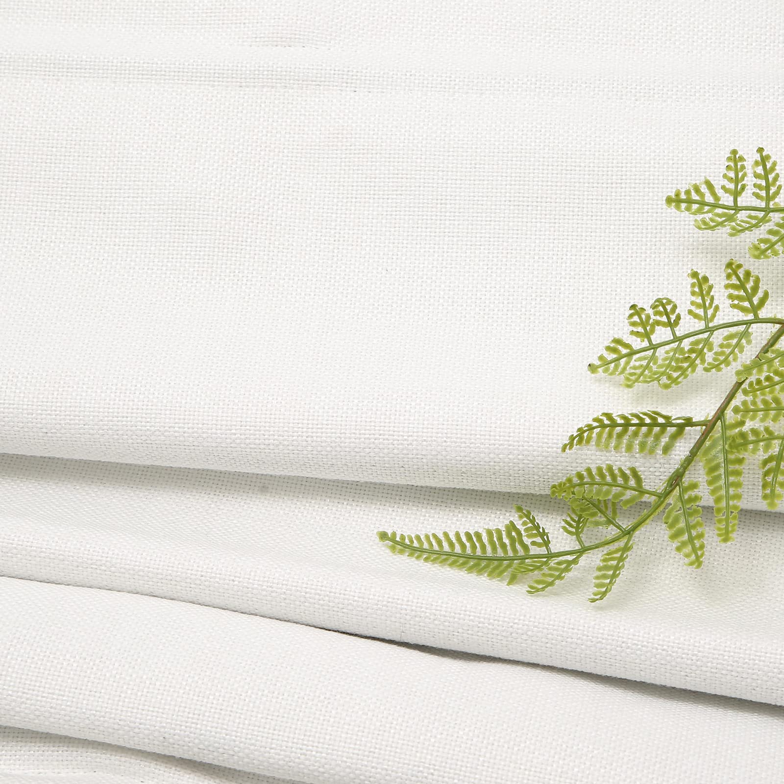 White Cordless Roman Shades, Classic Premium Blackout Roman Window Shades, Custom Washable Fabric Roman Shades for Any Room Setting (1 Piece)