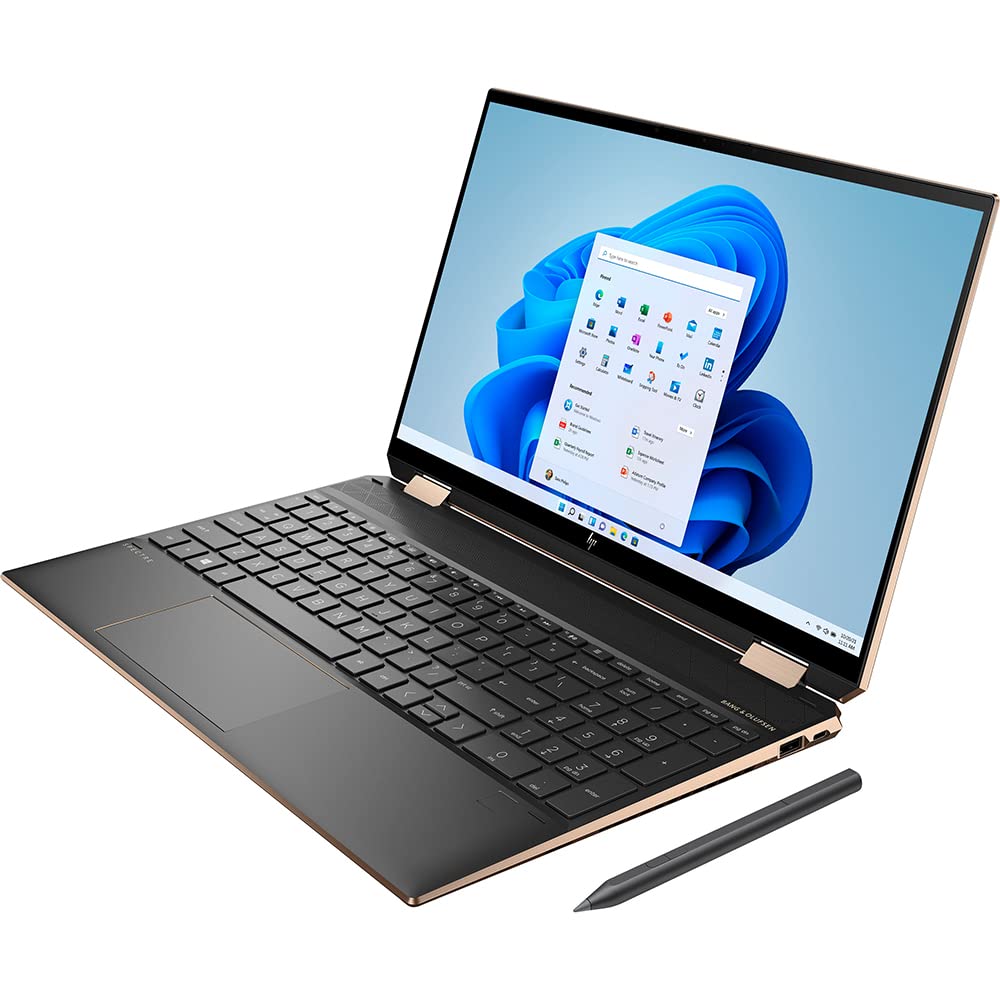 HP Spectre x360 Home & Business 2-in-1 Laptop (Intel i7-1165G7 4-Core, 16GB RAM, 512GB SSD, Intel Iris Xe, 15.6" Touch 4K Ultra HD (3840x2160), Active Pen, Fingerprint, Win 11 Home) (Renewed)