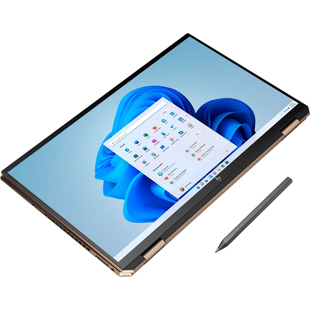 HP Spectre x360 Home & Business 2-in-1 Laptop (Intel i7-1165G7 4-Core, 16GB RAM, 512GB SSD, Intel Iris Xe, 15.6" Touch 4K Ultra HD (3840x2160), Active Pen, Fingerprint, Win 11 Home) (Renewed)
