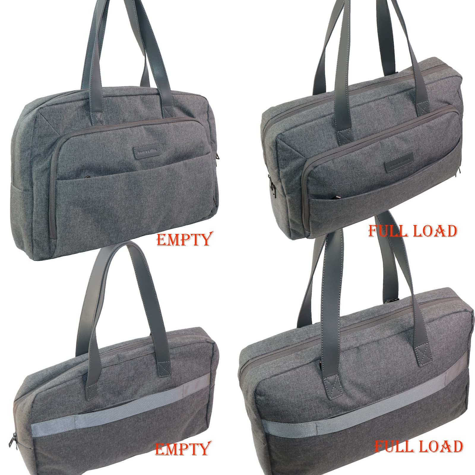 Bomocillio Laptop Bag 15 15.6 Inch Laptop Case Computer Bag Briefcase Messenger Shoulder Bag For Women Men Large Shockproof Grey
