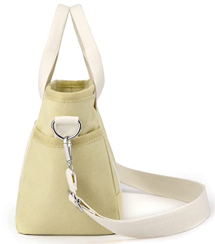 Canvas Tote Bag Small Crossbody Bag For Women Hobo Shoulder Handbags Purses Cute pink