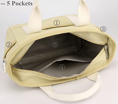 Canvas Tote Bag Small Crossbody Bag For Women Hobo Shoulder Handbags Purses Cute pink