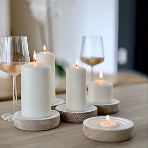 2x3 Inch White Pillar Candles, 12 Packs Unscented Dripless Cylinder Candles for Home, Wedding, Party, Dinner Table, 22 Hour Burn