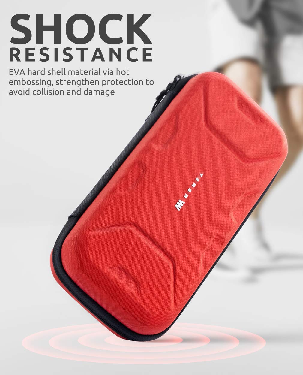 Mumba Carrying Case for Nintendo Switch OLED & Nintendo Switch, [Plus Version] Portable Protective Travel Carry Handbag Pouch for Blade/Battle Case [Large Capacity] (Red)