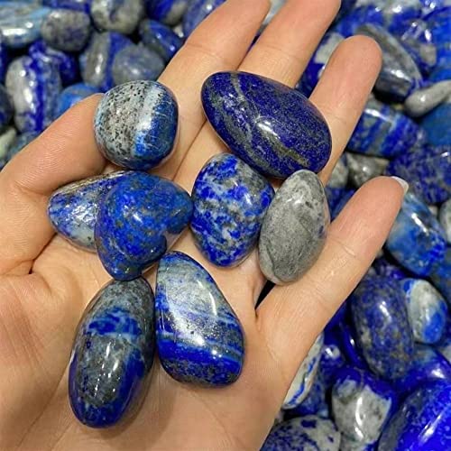 Gemstones for Decoration 100g Natural Large Lapis Lazuli Gravel Crystal Original Stone Granule Fish Tank Flower Landscaping Decoration Aura Crystal (Size : 200g)