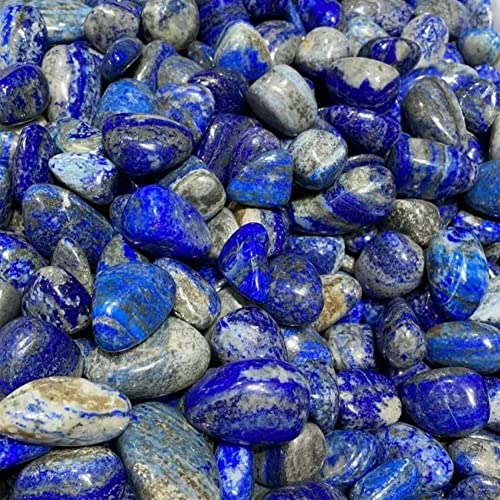 Gemstones for Decoration 100g Natural Large Lapis Lazuli Gravel Crystal Original Stone Granule Fish Tank Flower Landscaping Decoration Aura Crystal (Size : 200g)