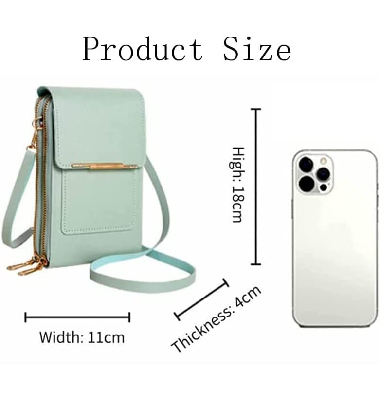 VYOFLA Anti-theft Leather Bag - RFID Blocking PU Leather Crossbody Bag for Women - Small Cell Phone Purse Shoulder Handbag (F)
