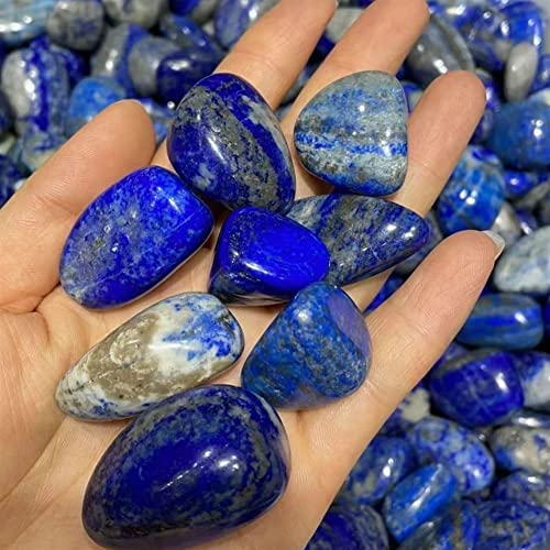 Gemstones for Decoration 100g Natural Large Lapis Lazuli Gravel Crystal Original Stone Granule Fish Tank Flower Landscaping Decoration Aura Crystal (Size : 200g)