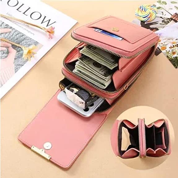 VYOFLA Anti-theft Leather Bag - RFID Blocking PU Leather Crossbody Bag for Women - Small Cell Phone Purse Shoulder Handbag (F)