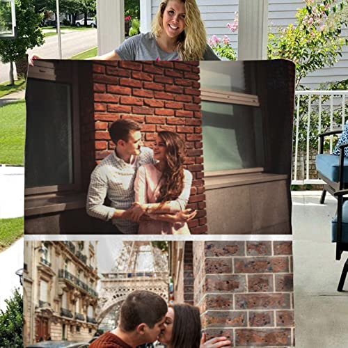 Customized Blankets with Photos Personalized Picture Collage Super Soft Throw Blanket for Family Friend Lover Birthday Christmas Wedding Gift Fits Couch Sofa Bedroom Living Room