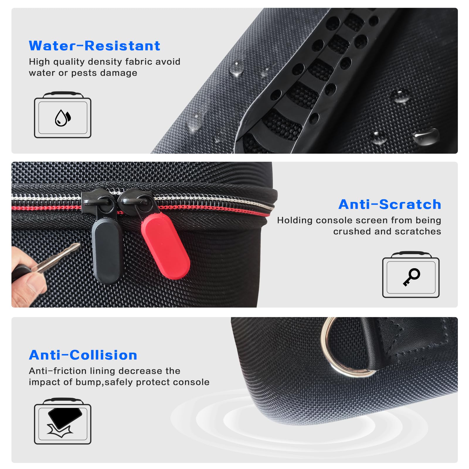 huiheleather Switch Case for Nintendo Switch and Switch OLED Model, Portable Full Protection Carrying Travel Bag with 18 Game Cards