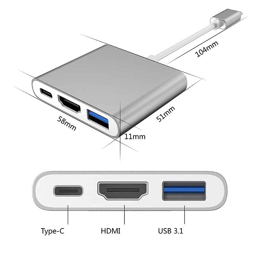 USB Type C to HDMI Adapter 4K for Nintendo Switch,Samsung Galaxy S8/S8 Plus, MacBook, Chromebook Pixel USB 3.1 Type c to hdmi Adapter Replace Nintendo Switch Dock Station