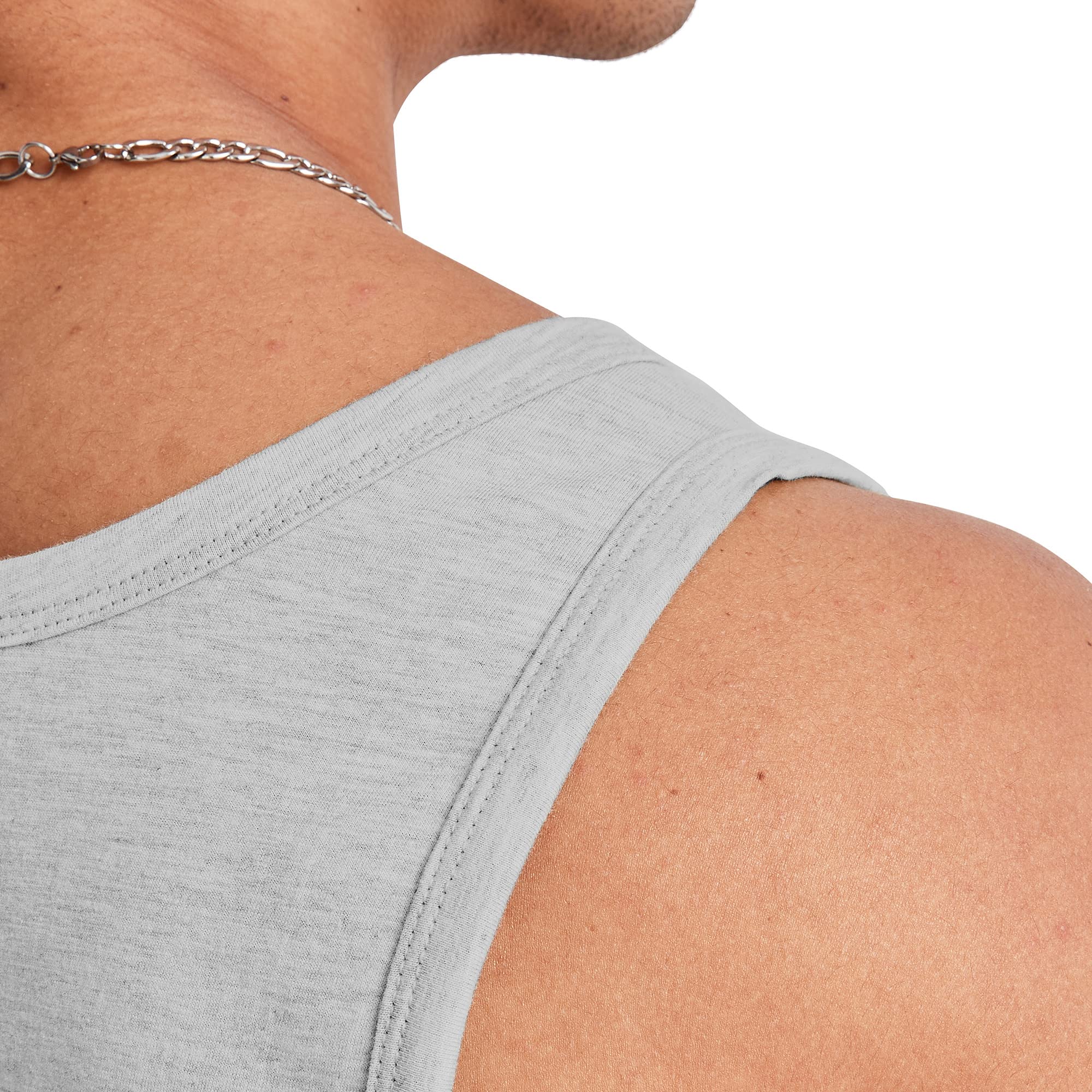 Hanes Comfortblend Originals Top, 100% Cotton Men, Sleeveless Tank Shirt, Light Steel, Small