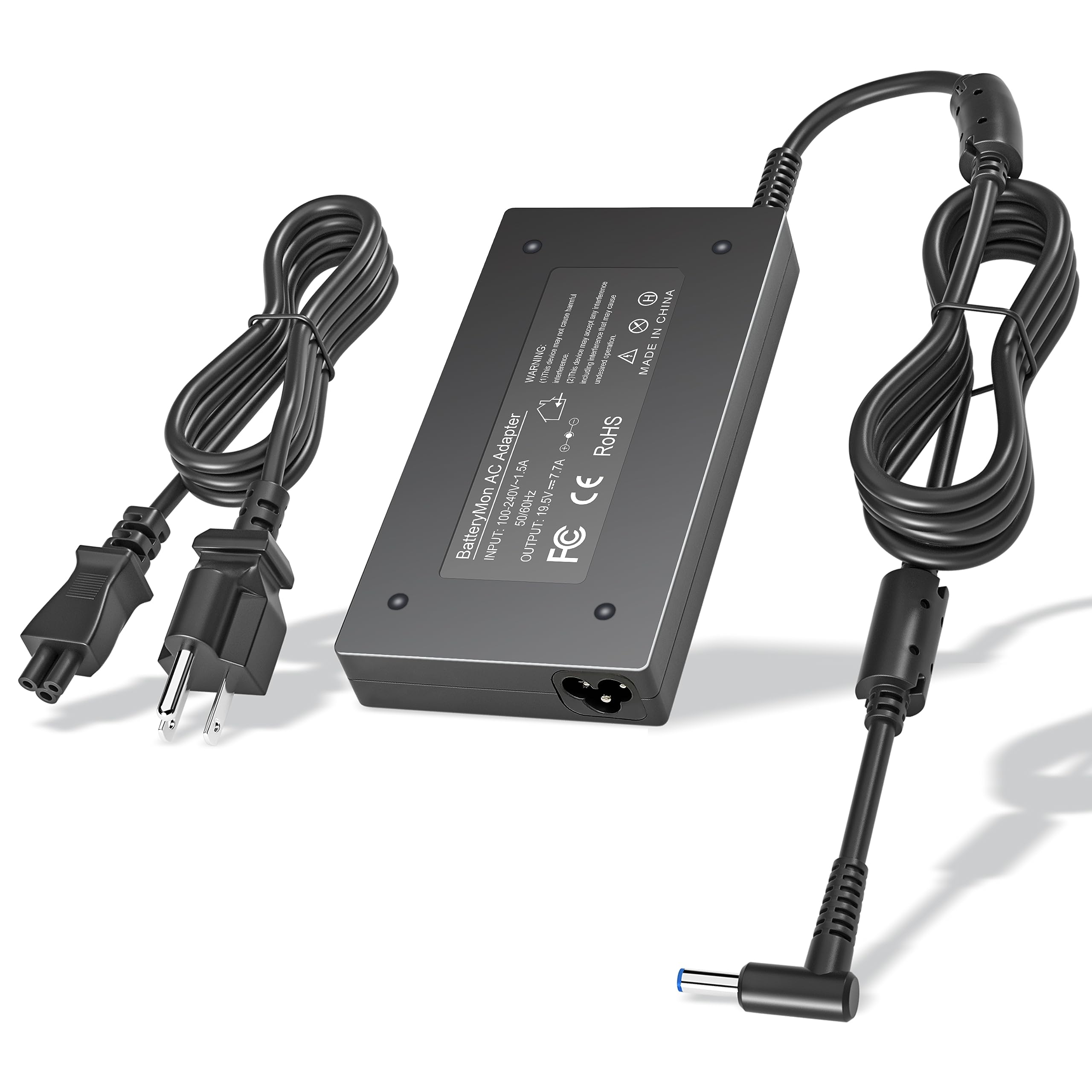 135W 150W AC Adapter for HP OMEN 15 17 Pavilion Gaming Laptop, Spectre x360 15t-df100 ZBook Studio 15 G6 G5 G4 G3 Victus 15, 4.5mm Blue Tip Charger 776620-001 917677-003 917649-850 TPN-CA11 19.5V