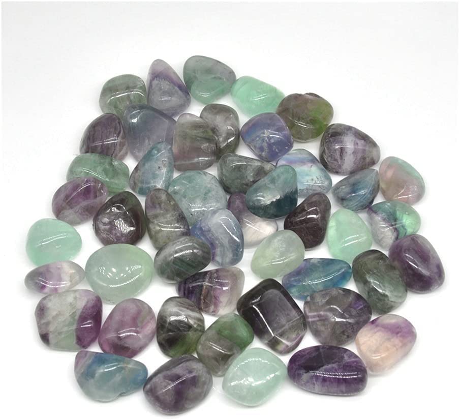 BAWHO Natural Tumbled Stones Bulk Crystals Polished Gemstones Gem Raw Aquarium Decoration Minerals WANMUQYIN (Size : 100g)