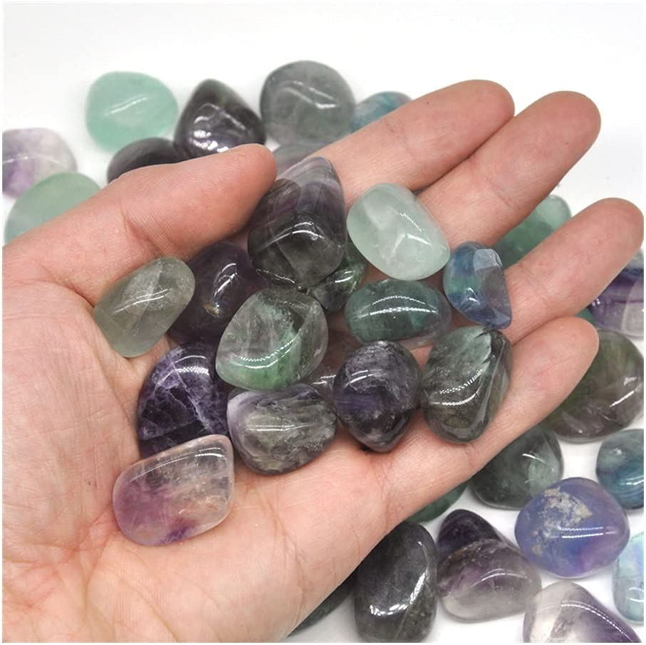 BAWHO Natural Tumbled Stones Bulk Crystals Polished Gemstones Gem Raw Aquarium Decoration Minerals WANMUQYIN (Size : 100g)
