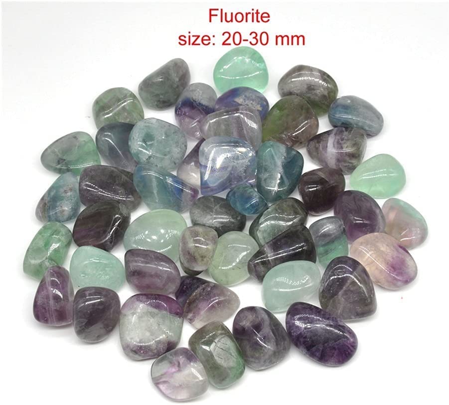 BAWHO Natural Tumbled Stones Bulk Crystals Polished Gemstones Gem Raw Aquarium Decoration Minerals WANMUQYIN (Size : 100g)