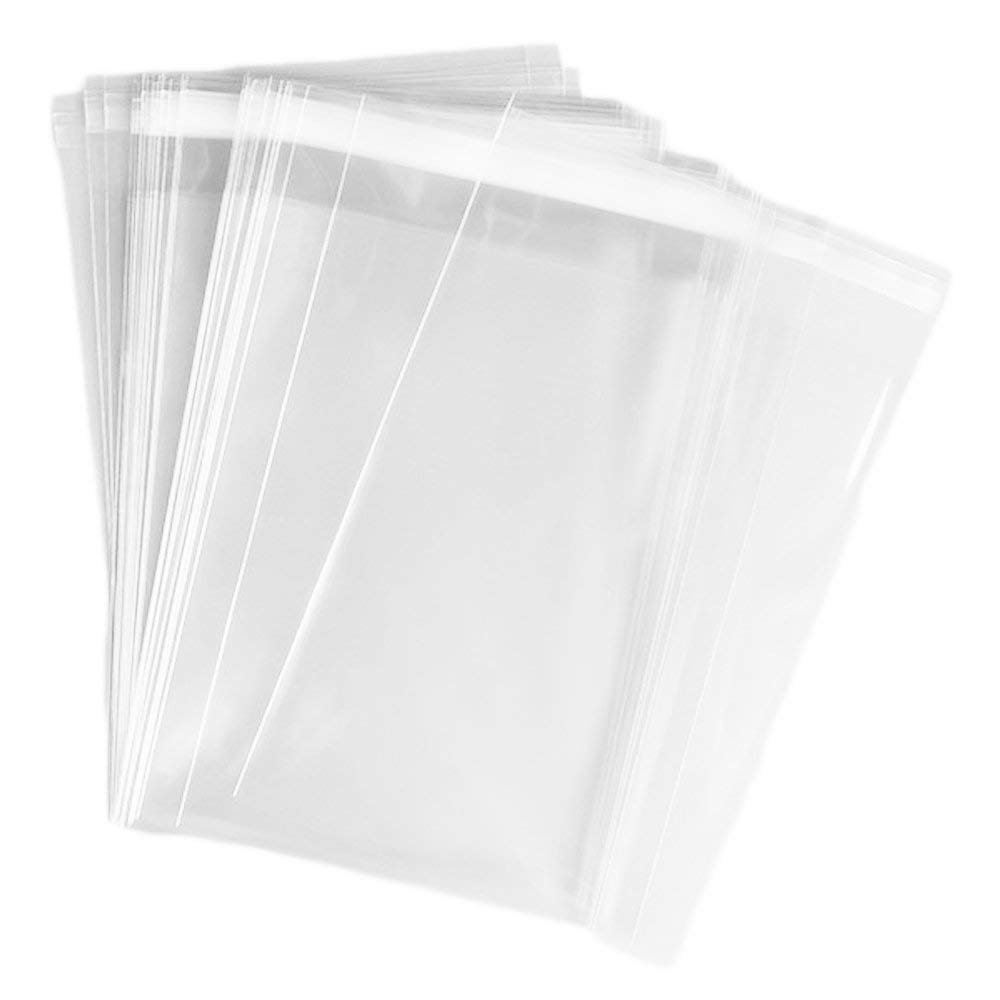 Kipokalor Clear Flat Cello/cellophane Treat Bag 100pcs 6x8 Inch(2.3 mil) for Candle, Soap,Gift Supplies.