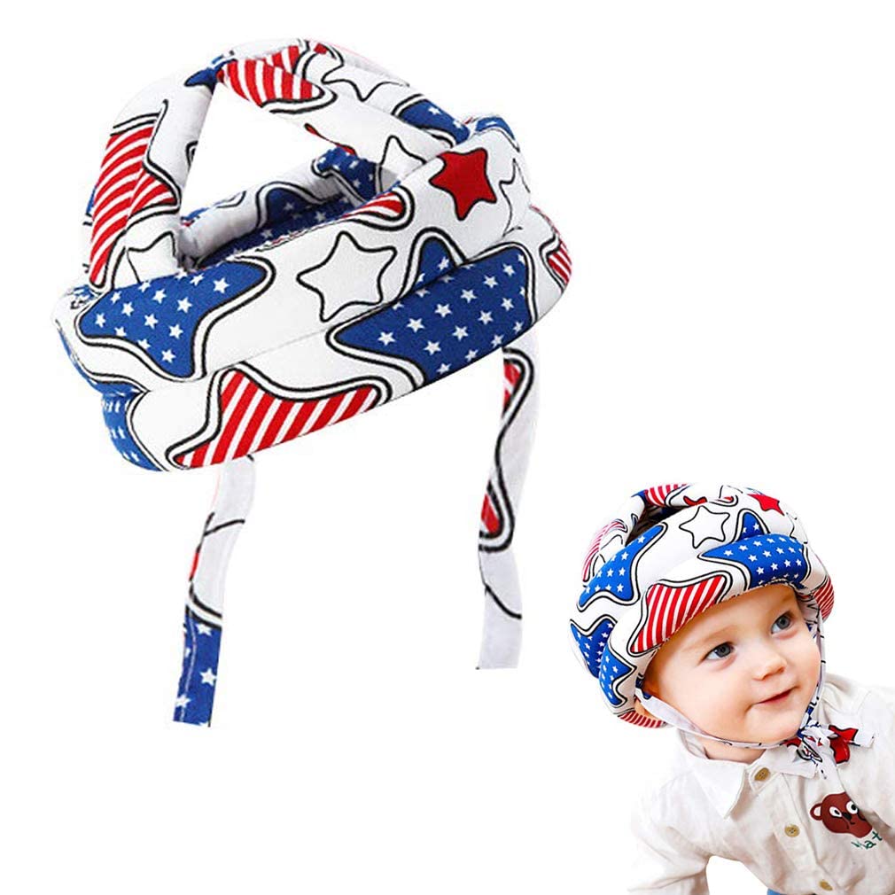 Baby Safety Helmet, Toddler Walking Helmet for Crawling, Baby Bumper Head Protector, Kids Anti-Fall Safety Cap Cushion Breathable for Baby Learning to Walk (Blue)
