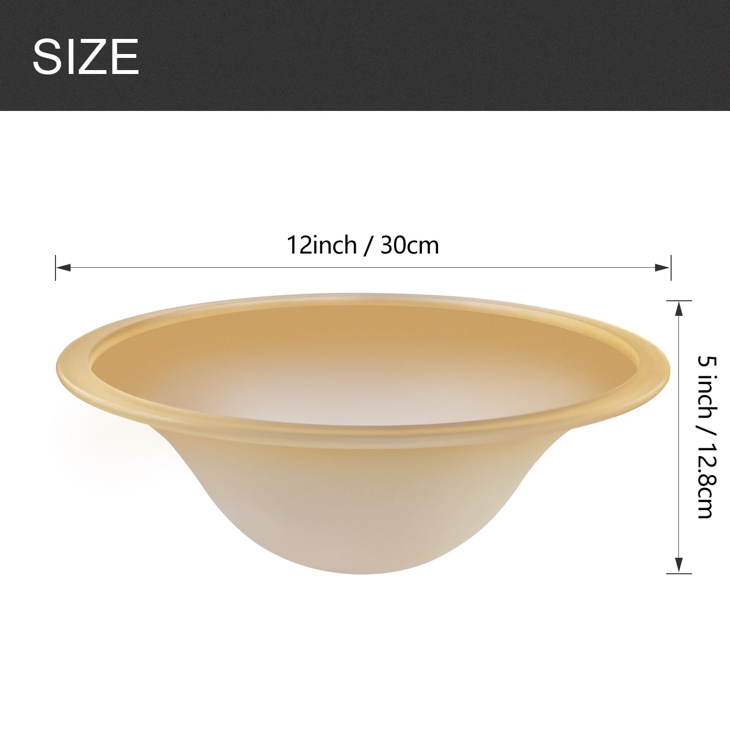 Antique Glass Lamp Shade for Floor lamp, Alabaster Torchiere Lamp Shade Replacement, Floor Lamp Replacement Parts (Antique, 12'')