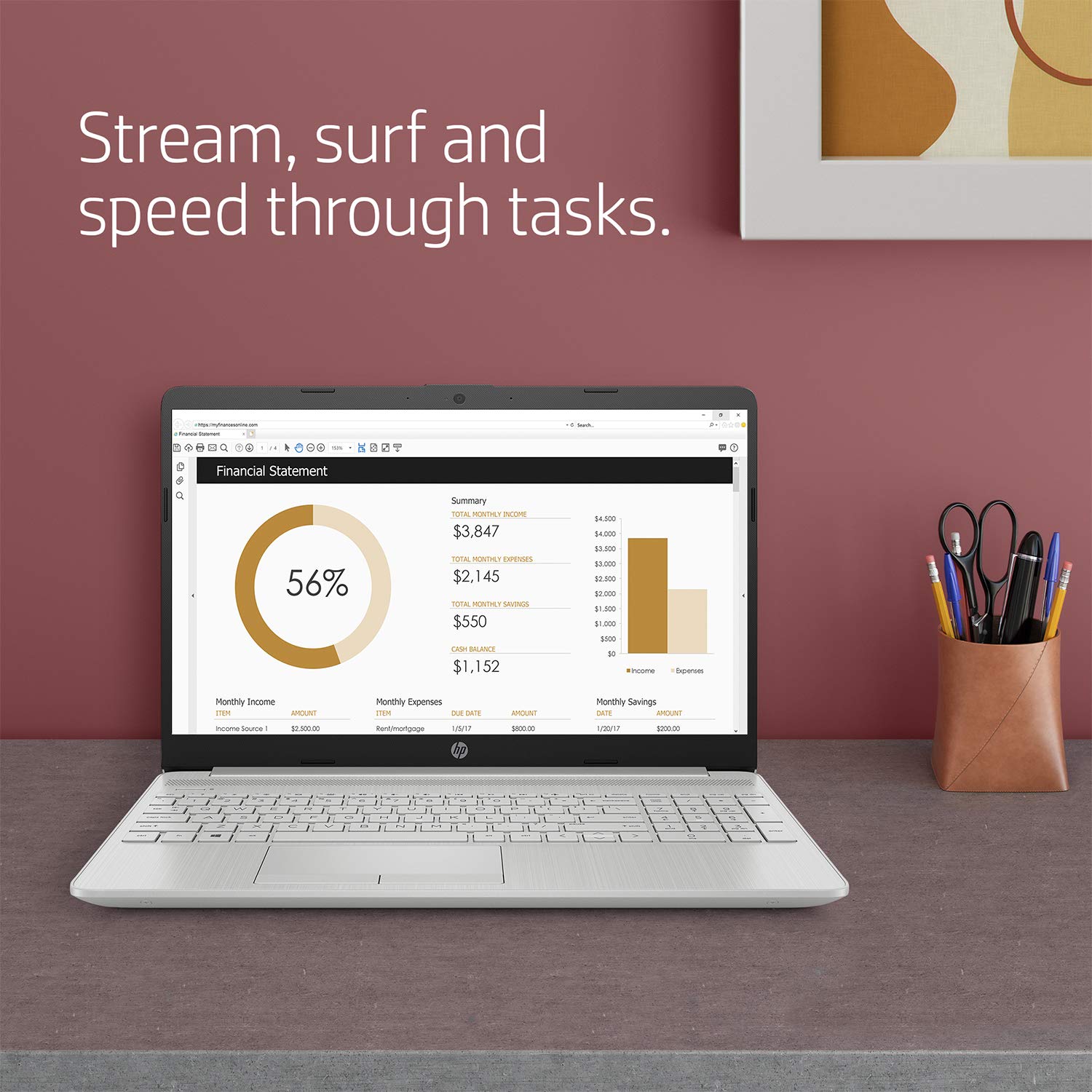HP Pavilion Business & Student Laptop, 15.6" FHD Display, AMD Ryzen 3 3250U Processor (Beats i7-7600U), 16GB RAM, 512GB SSD, AMD Radeon Graphics, Webcam, WiFi, Bluetooth, HDMI, Windows 10 (Renewed)