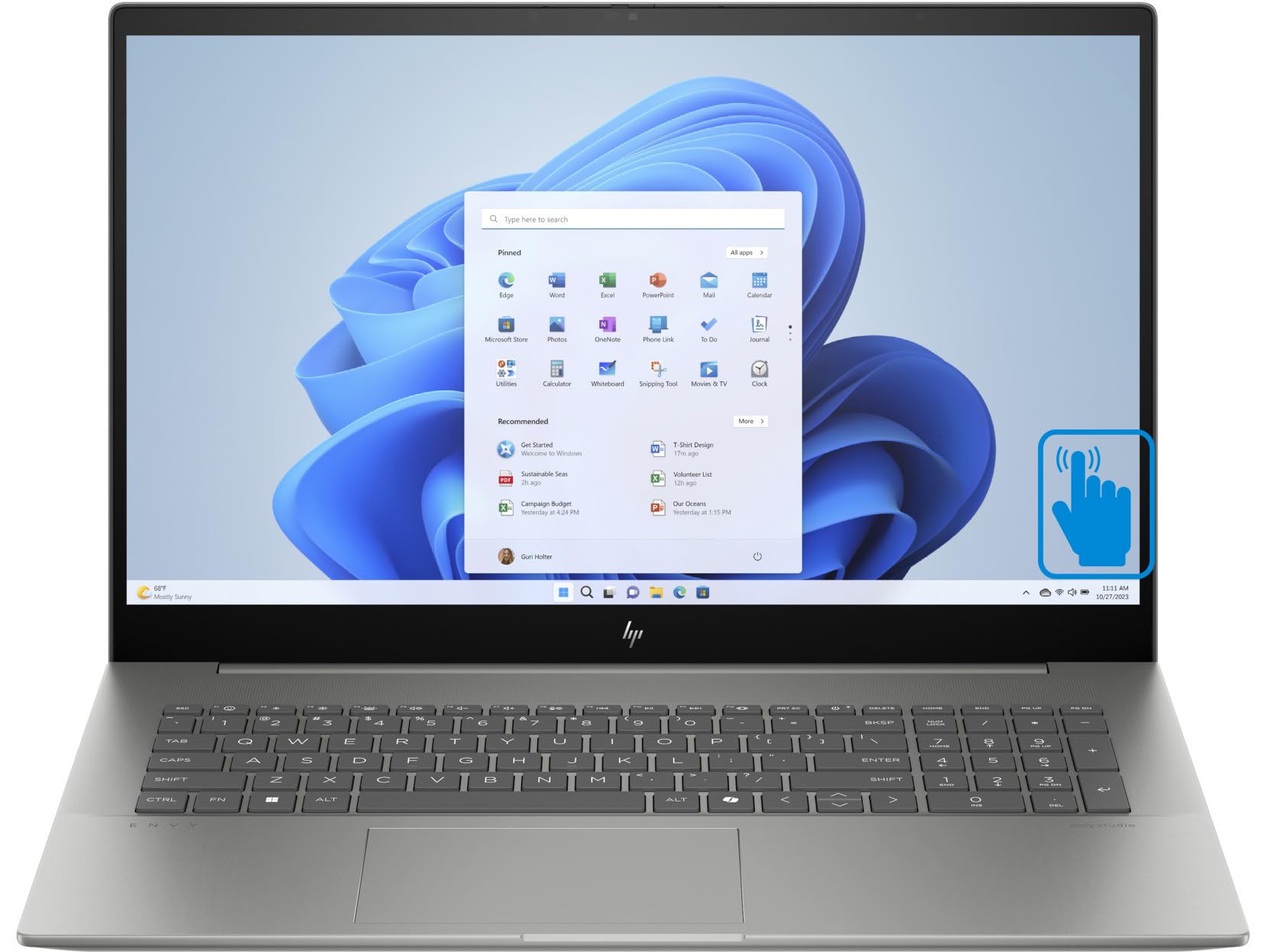 HP Envy 17t-cr00 17.3" FHD 60Hz Touchscreen Business IPS Laptop (Intel i7-1260P 12-Core, 16GB RAM, 1TB PCIe SSD, Intel Iris Xe, (1920x1080), WiFi, Bluetooth, Backlit KB, Win 11 Pro) with Hub
