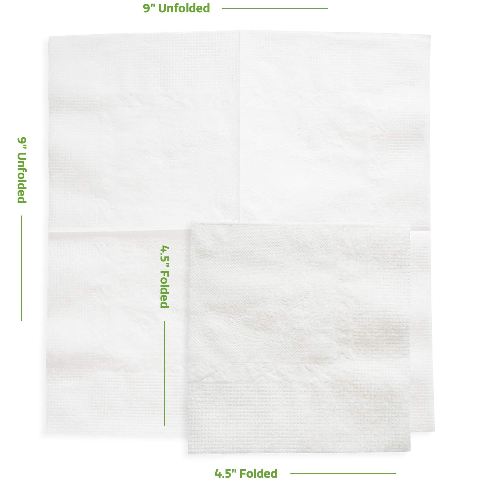 [500 Pack] White Beverage Napkins 1-Ply Cocktail Napkins, Restaurant Bar Paper Napkins