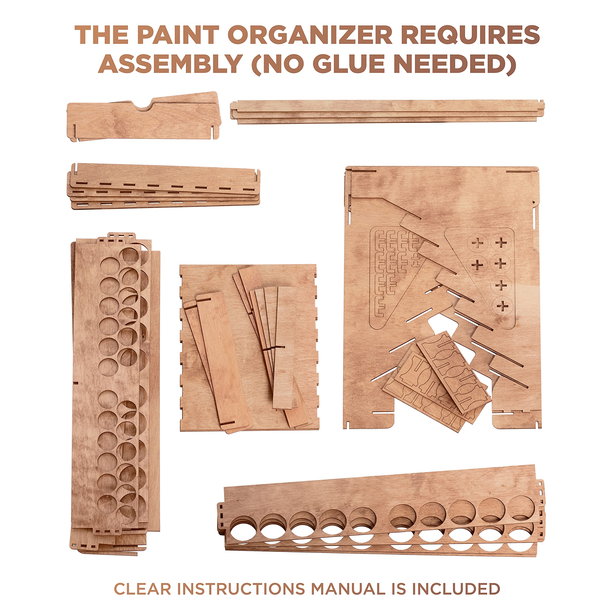 1 Modular + 2 Corner Paint Rack Organizer