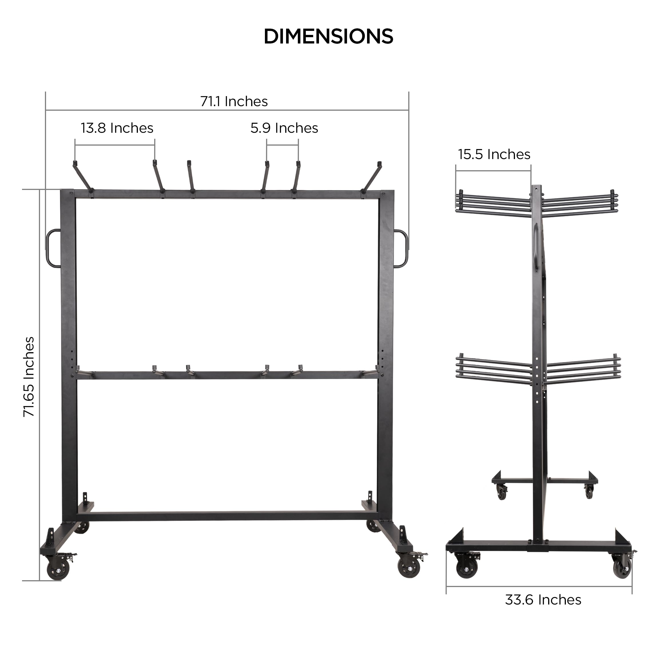 Folding Chair Rack Folding Chair Cart with Capacity 84 Folding Chair Storage Rack 360° Rubber Locking Wheels Weatherproof Cover Mobile Chair Dolly for Stackable Chairs Folding Tables and Chairs