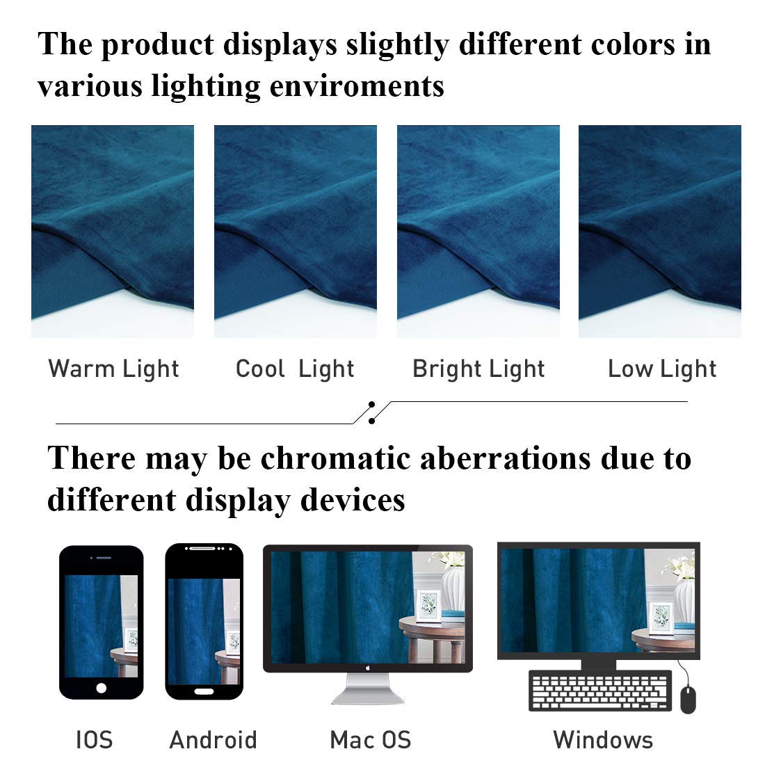 StangH Velvet Curtain 108 inches Long - Thick Soft Blackout Velvet Fabric Large Window Panel Drapes High Ceiling Wall Backdrop Panel for Living Room, Royal Blue, 100 by 108 inches Long, 1 Piece