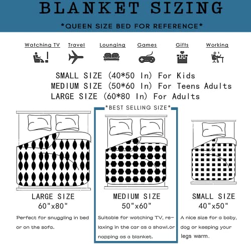Iosbdnsm Bad Cute Bunny Throw Blanket Living Room Car Bedroom Warm Blankets Air Conditioning Blanket Fans Gifts 60"x50"