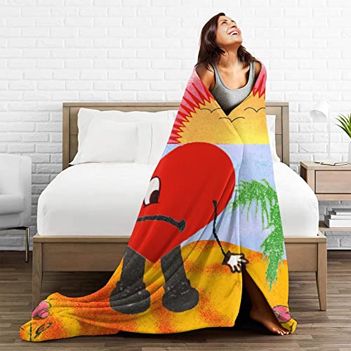 Iosbdnsm Bad Cute Bunny Throw Blanket Living Room Car Bedroom Warm Blankets Air Conditioning Blanket Fans Gifts 60"x50"