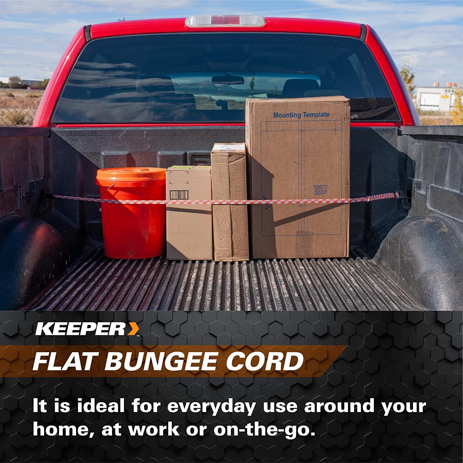 Keeper 06119 Adjustable Flat Bungee Cord, Multicolor