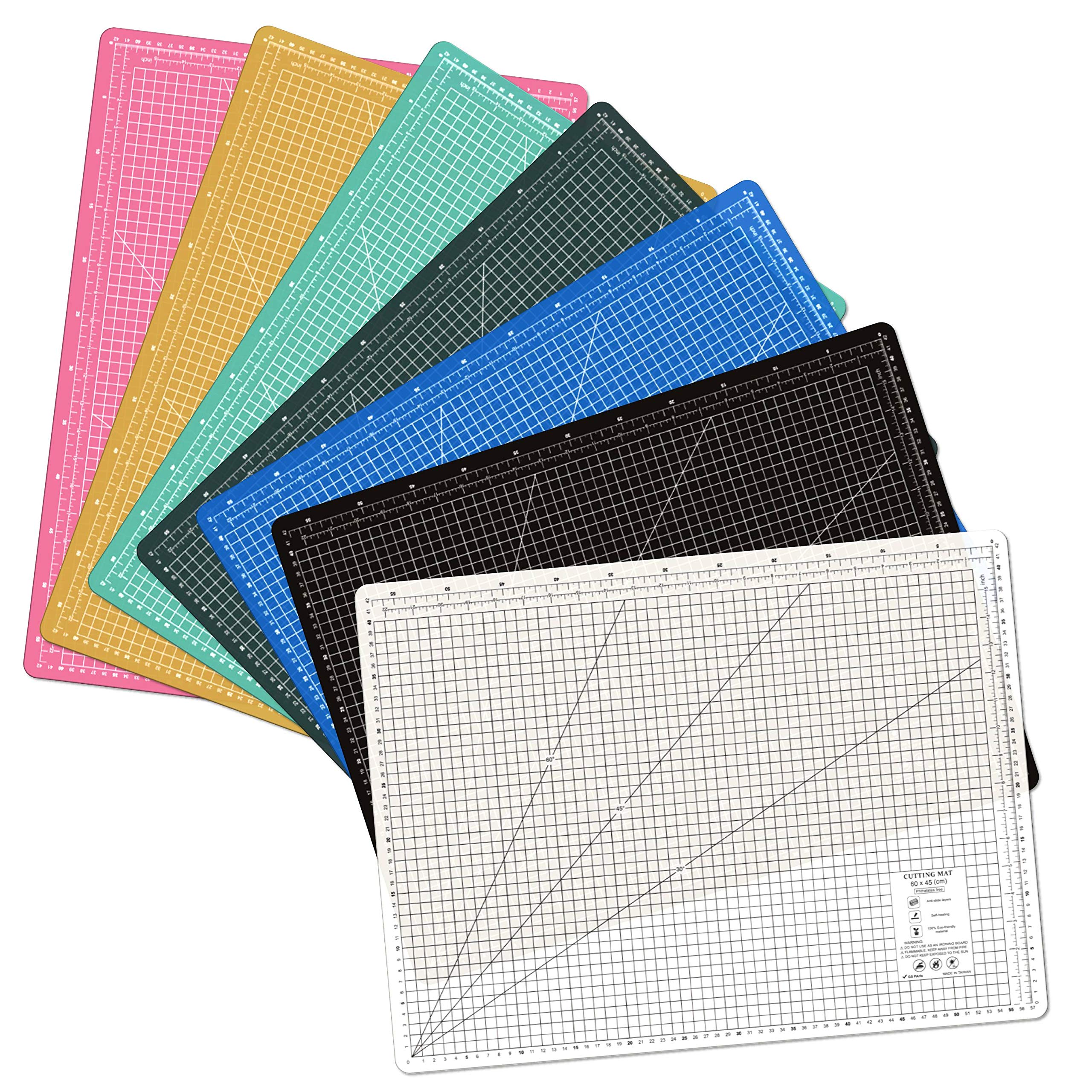 PP A2 Cutting Mat - A2 Eco Friendly (24L x 18W Inch) (600 x 450 mm) , Colorful Self Healing Cutting Mat Craft Fabric Quilting Sewing Scrapbooking One Sided Art Project (Set of 1) UESTA (White)