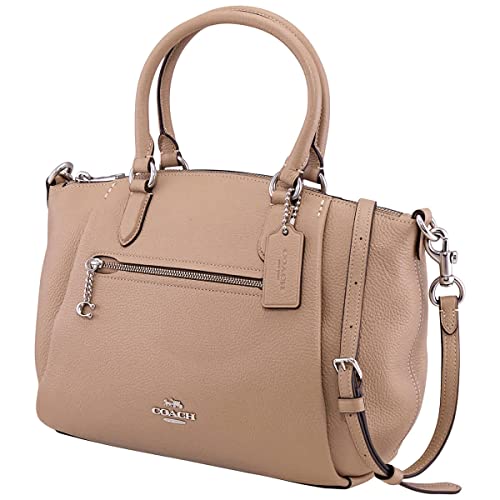 COACH Ladies Elise Pebbled Leather Satchel - Taupe