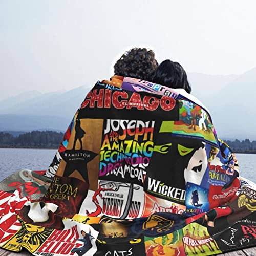 Movie Musicals Throw Blanket 50"X40" Lightweight Cozy Bed Blankets for Soft Bedding,Couch,Chair,Sofa,Bed for Room Suitable All Season