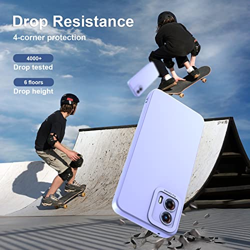 Compatible with Moto G 5G 2023/2024 Case: Liquid Silicon Protective Military Grade Armor G 5G Case,Heavy Duty Protection Phone Cases for g 5G (Violet, Compatible with Moto g 5g 2023)