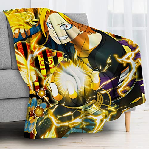 2PCS Japanese Anime Throw Blanket with Pillow Cover,Lightweight Ultra Soft Flannel Blanket Warm Cozy Blanket Bed Blanket for Couch,Office,Picnic,Camping