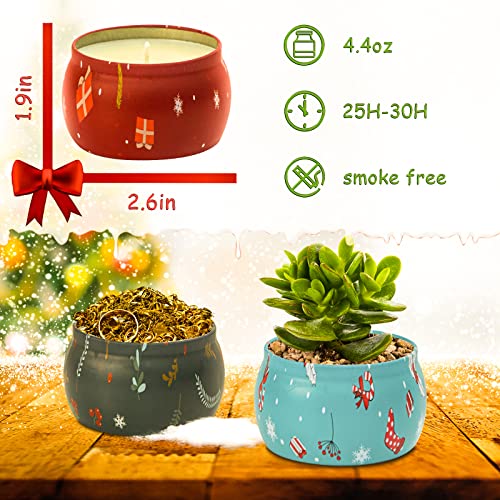 Christmas Scented Candles Gifts for Women - Soy Candles for Home Scented Aromatherapy Candle,120H Burning,Ideal for Meditation Yoga Bath SPA Relaxation(4PCS)