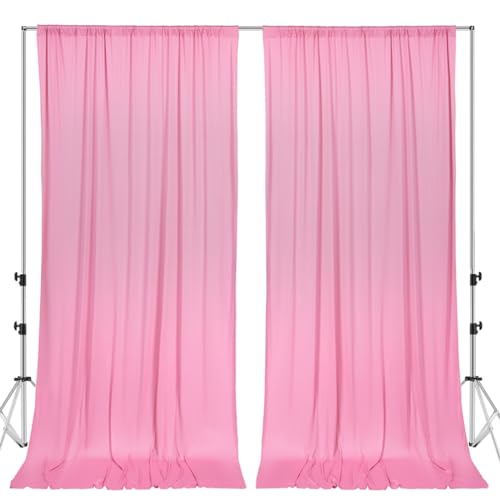 Mohoeey 10 ft x 10 ft Blush Backdrop Curtains Panels, Wrinkle Free Polyester Photography Backdrop Drapes,Wedding Party Home Decoration Supplies