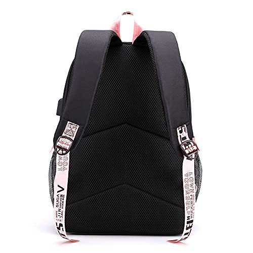 Dingzheyan BTS School Laptop Backpacks Korean Daypack Book Bag Casual Backpack Backpack For Students
