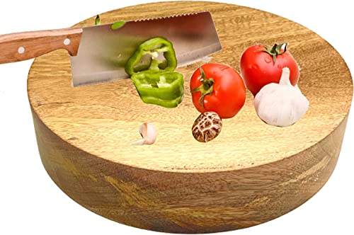 Cutting Boards Wood Handcrafted Barker Butchers Block Round Chopping Boards 11 Inches Diameter Height 3 Inch Cutting Board 27cm X 27cm X 4cm) (Medium) (Large)