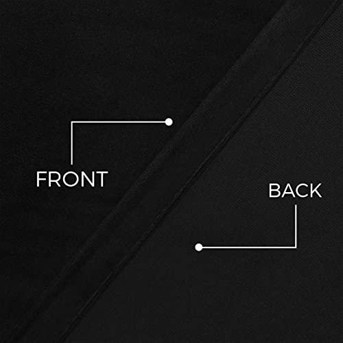 Topfinel Black Blackout Velvet Curtains 90 inches Long for Living Room, Grommet Brightens Thick Vertical Backdrop Drapes for Cinema/Room Dividers, W52 x L90 Each Panel, 2 Panels