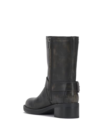 Vince Camuto Women's Kaemie Mid-Calf Boot, Black Leather, 7