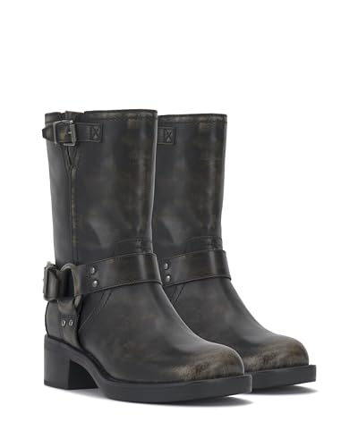 Vince Camuto Women's Kaemie Mid-Calf Boot, Black Leather, 7