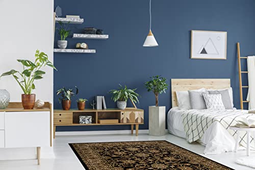 Great American Distributors -Batumi Black Traditional/Transitional Area Rug 5'3" X 7'6"