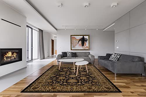 Great American Distributors -Batumi Black Traditional/Transitional Area Rug 5'3" X 7'6"